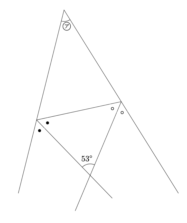 早稲田佐賀中学校の算数入試問題に挑戦！〜2023年度1月入試〜[大問1-(6)-角度] - SyntacticSugarの備忘録